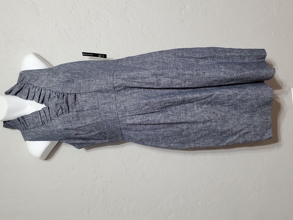 new directions | Dresses | New Directions Blue Linen Dress Size 6 Nwt ...